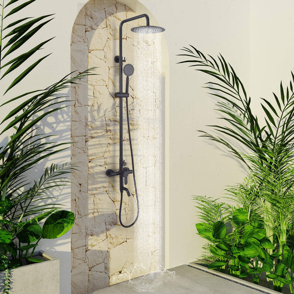304 Stainless Steel Wall-Mounted Three-Function Outdoor Shower